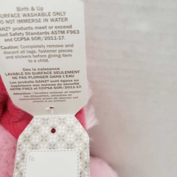 GANZ | Toys | New Baby Ganz Plush Soft Collection Rattle Pink Little ...